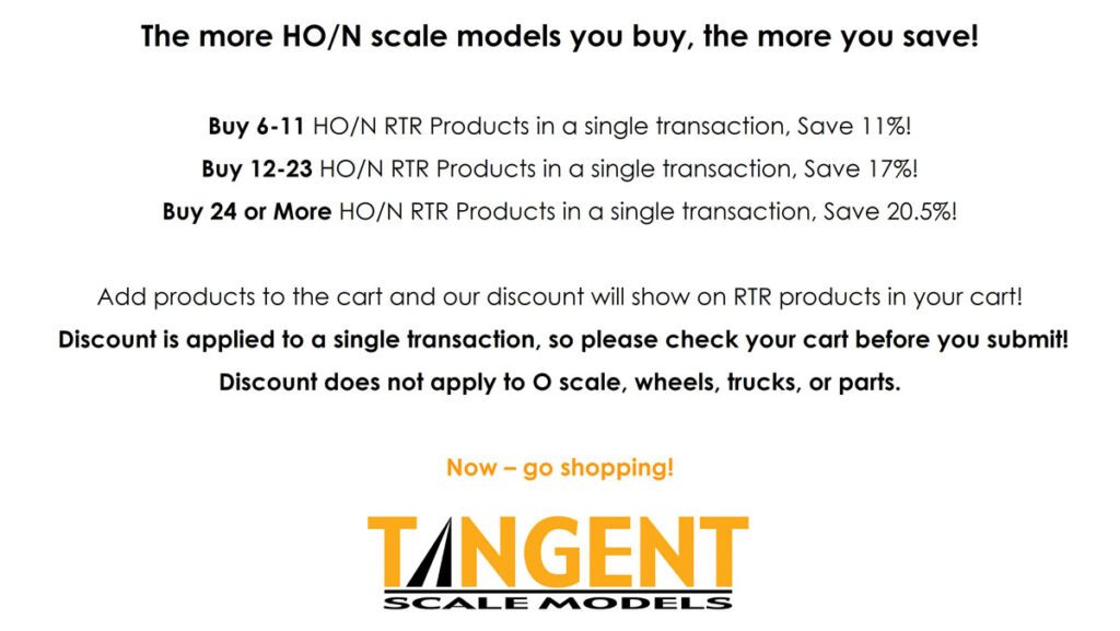 Discounts - Tangent Scale Models