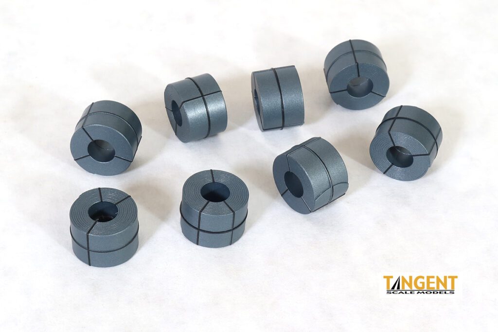 Banded Steel Coils 8-Pack - Painted and Assembled - Tangent Scale Models