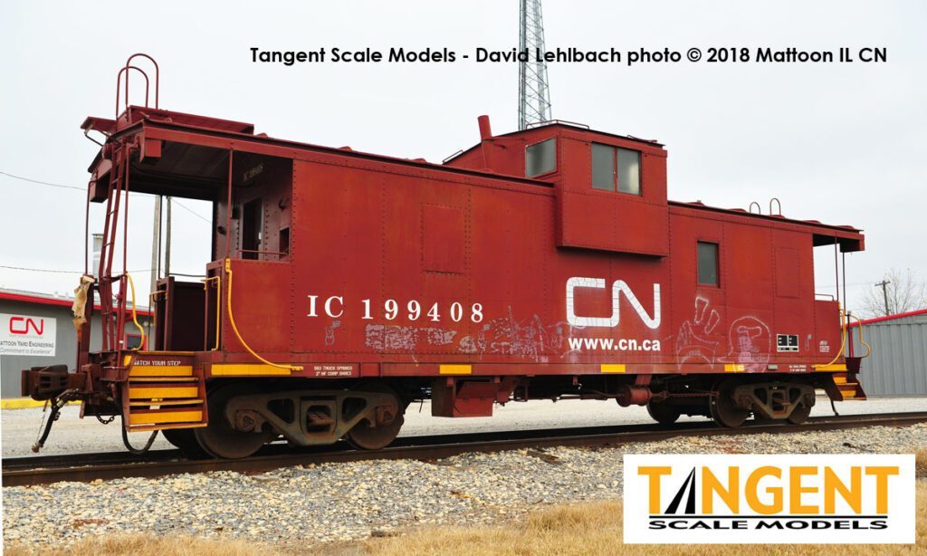 SOLD OUT: Canadian National (CN) Oxide Red Repaint 2005+ IC Centralia Steel Wide-vision Caboose ...