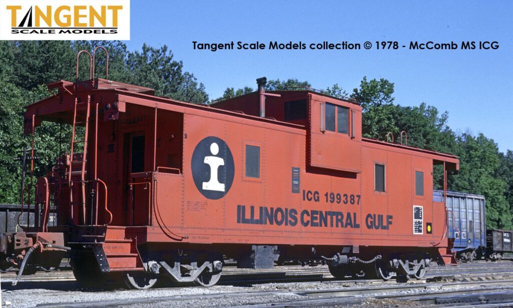 Illinois Central Gulf (ICG) Orange I-Ball Repaint 1974+ IC Centralia Steel Wide-vision Caboose ...