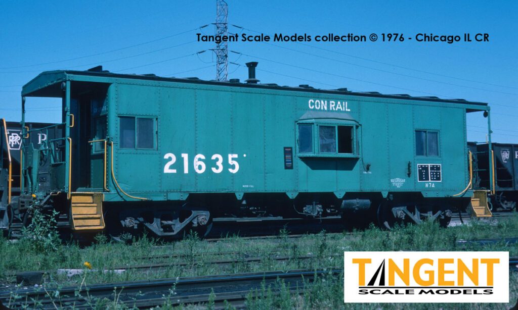 Conrail (CR) N7A Early Green Repaint 1976+ DSI/SLCC Bay Window Caboose ...
