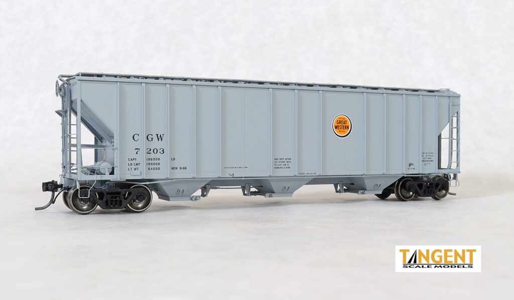 CGW "Delivery Gray 9-1966" GATC 4500 Covered Hopper - Tangent Scale Models
