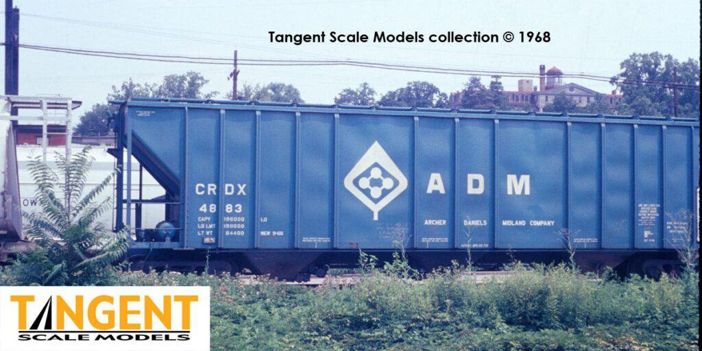 CRDX "ADM Blue Lease 9-1966" GATC 4500 Covered Hopper - Tangent Scale ...