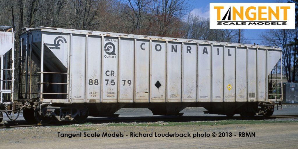 Conrail (CR) H51C "Quality Gray Repaint 1992" PC Samuel Rea Shops 4600 Covered Hopper - Tangent ...