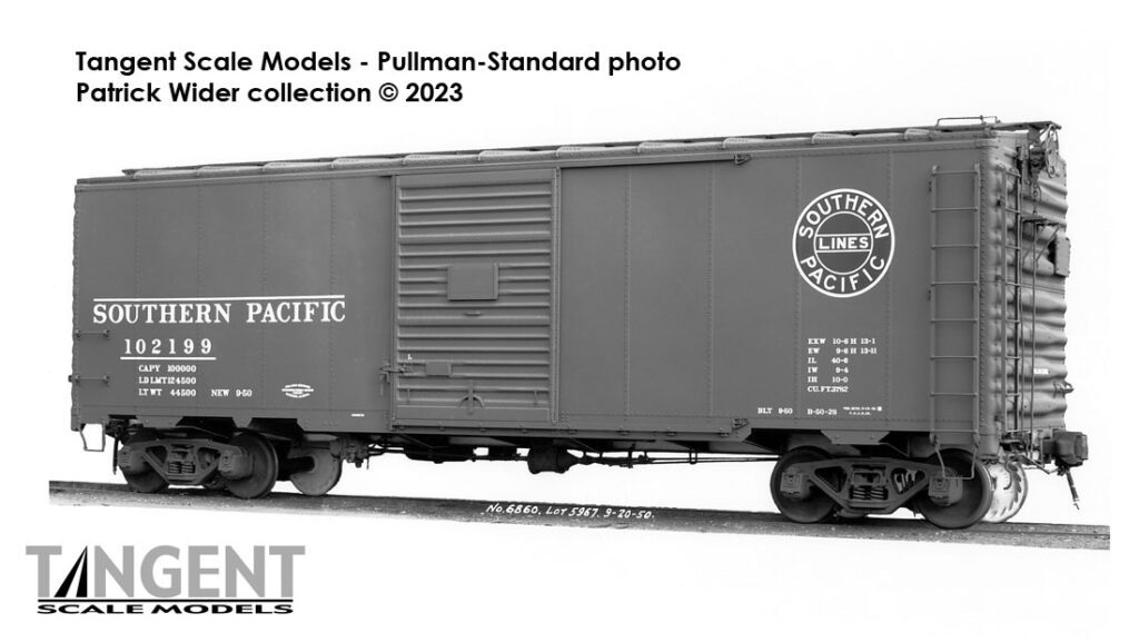 Southern Pacific (SP) Brown B-50-28 "Delivery 1950+" Pullman Standard 40' Boxcar w/ 7' Door ...