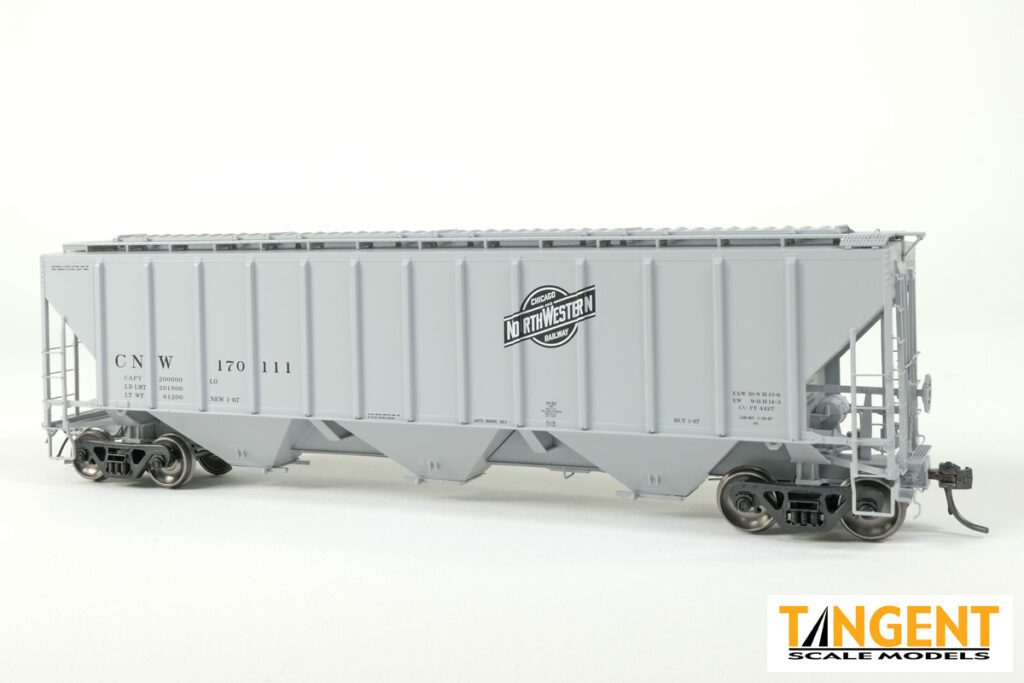 Chicago North Western (CNW) "Delivery 1-1967" PS4427 "High Side" Covered Hopper - Tangent Scale ...