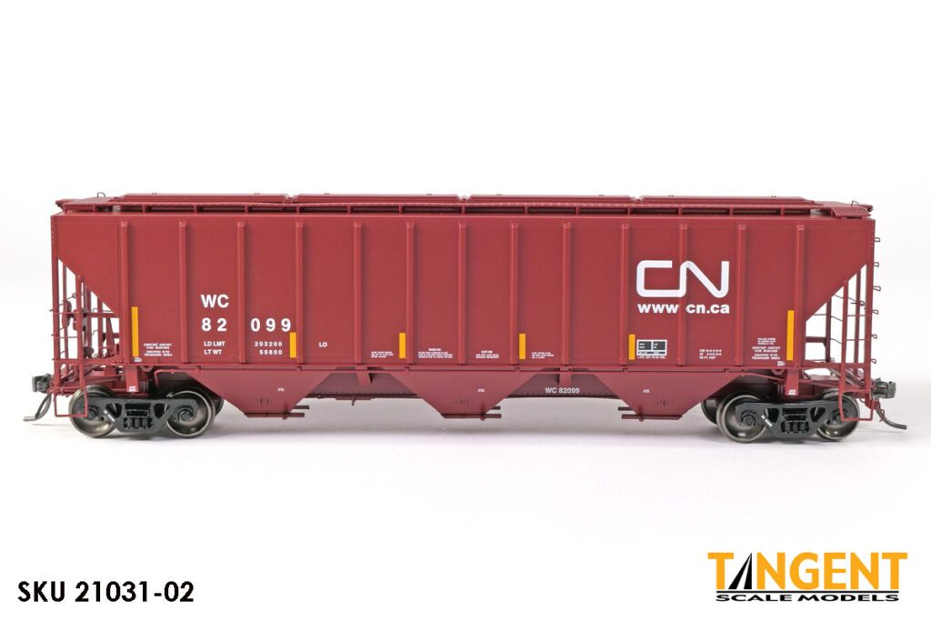 Canadian National (CN) "Ex-WC Conspicuity 2008+" PS4427 "High Side" Covered Hopper - Tangent ...