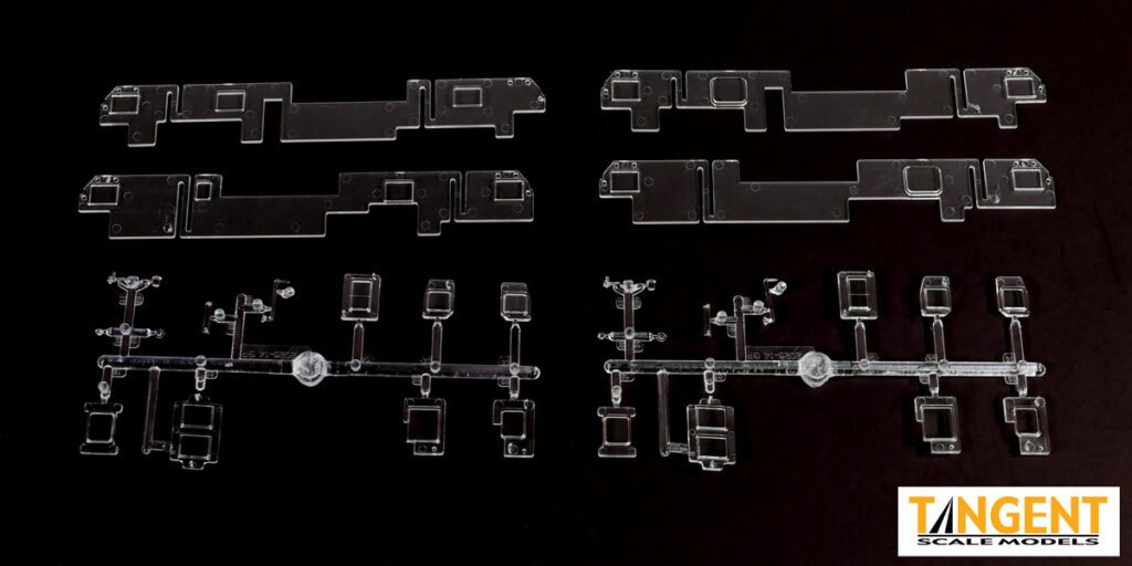 Part Sprue - NP/SP&S/BN ICC Wide Vision Caboose - Clear Plastic Parts ...