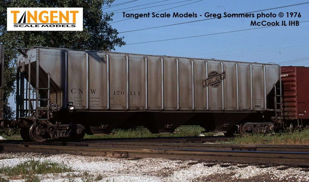 Chicago North Western (CNW) "Delivery 1-1967" PS4427 "High Side" Covered Hopper - Tangent Scale ...