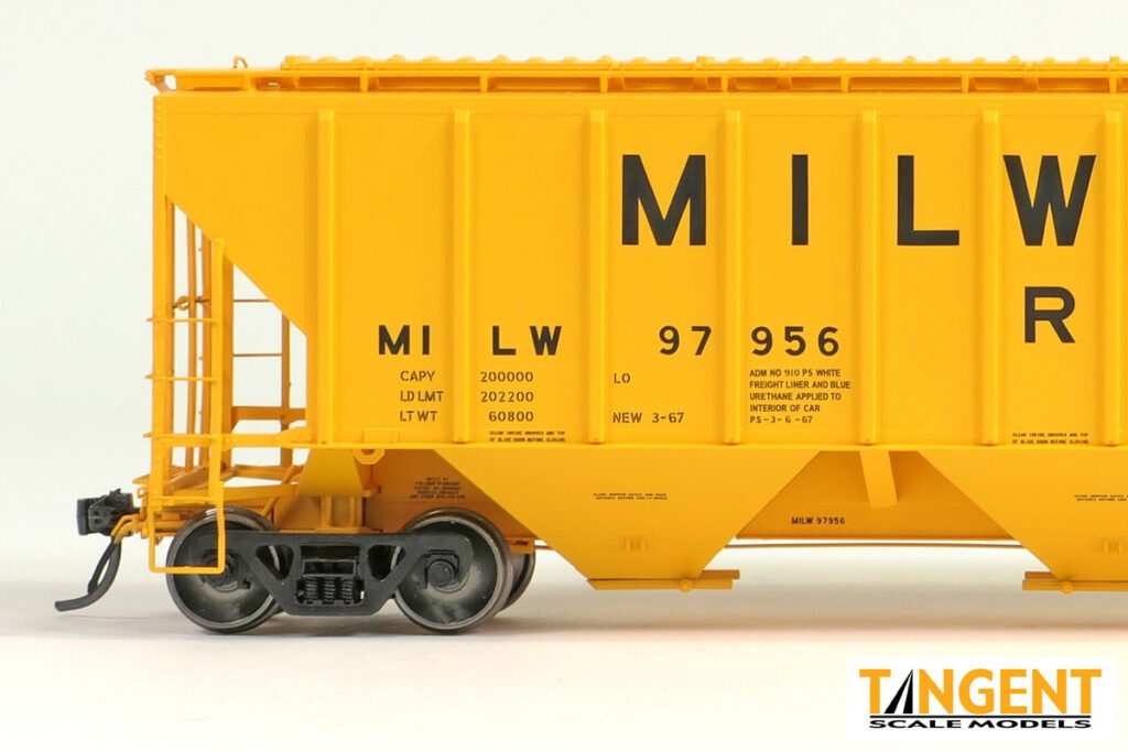 Milwaukee "Delivery 3-1967" PS4427 "High Side" Covered Hopper - Tangent ...