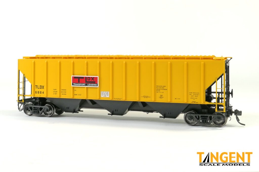 TLDX "Delivery Yellow Lease 3-1967" PS4427 "High Side" Covered Hopper ...