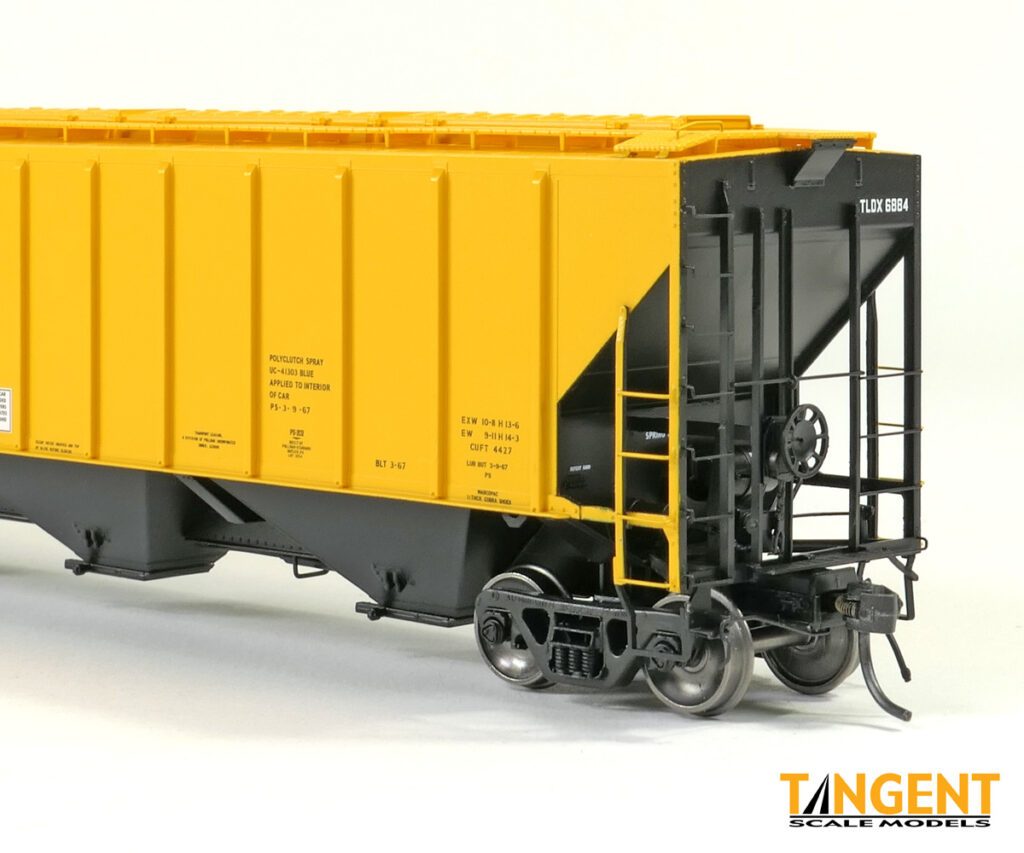 TLDX "Delivery Yellow Lease 3-1967" PS4427 "High Side" Covered Hopper ...