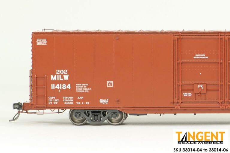 Milwaukee Road (MILW) "Red Repaint 1973+" Greenville 6,000CuFt 60' Double Door Box Car - Tangent ...