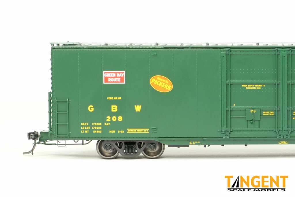 Green Bay & Western (GBW) "Delivery Green 9-1963" Greenville 6,000CuFt ...