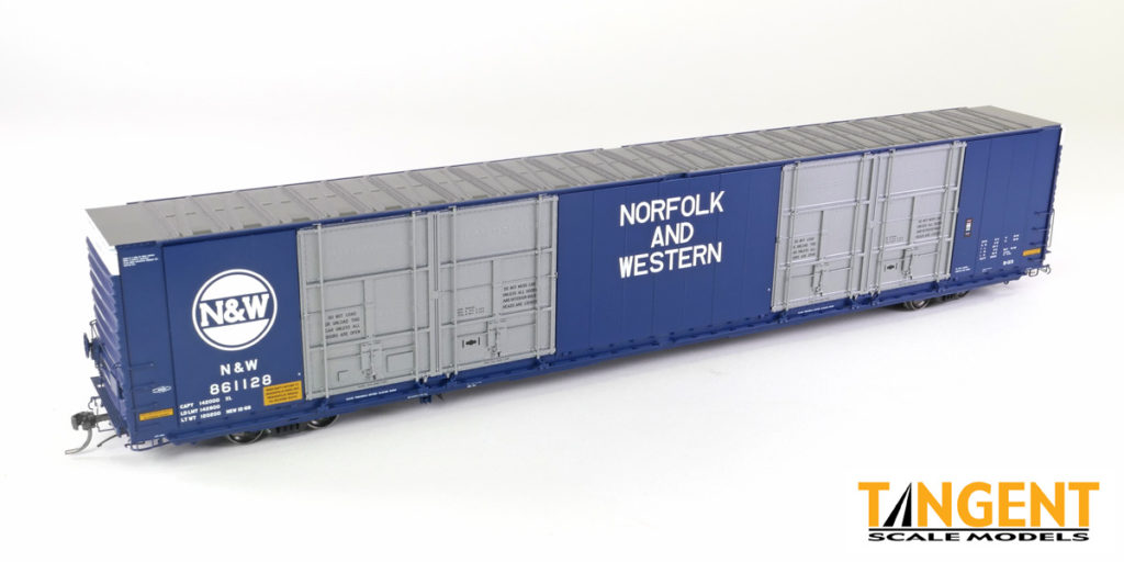 Norfolk & Western (N&W) "Delivery 12-1969 Blue" Greenville 86' Quad Plug Door Box Car - Tangent ...