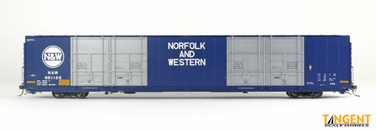 Norfolk & Western (N&W) "Delivery 12-1969 Blue" Greenville 86' Quad Plug Door Box Car - Tangent ...