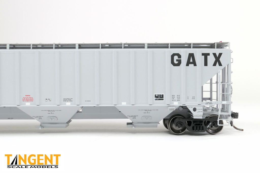 SOLD OUT: GACX "GATX Gray 2-1995" Trinity Industries Inc 4750CuFt Covered Hopper - Tangent Scale ...