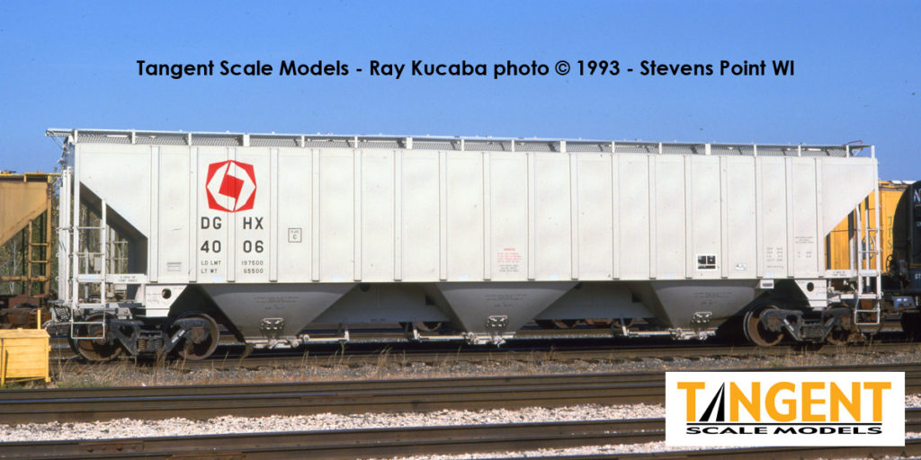 N Scale DGHX "Delivery Gray 4-1993" Trinity Industries Inc 4750CuFt Covered Hopper - Tangent ...
