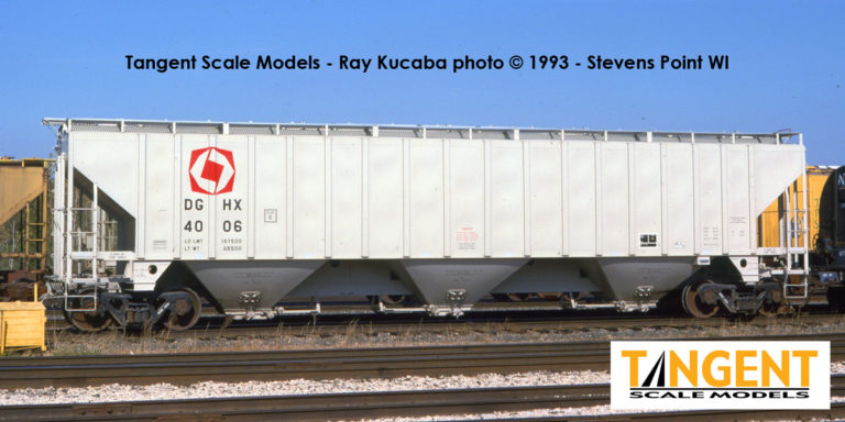 N Scale DGHX "Delivery Gray 4-1993" Trinity Industries Inc 4750CuFt Covered Hopper - Tangent ...