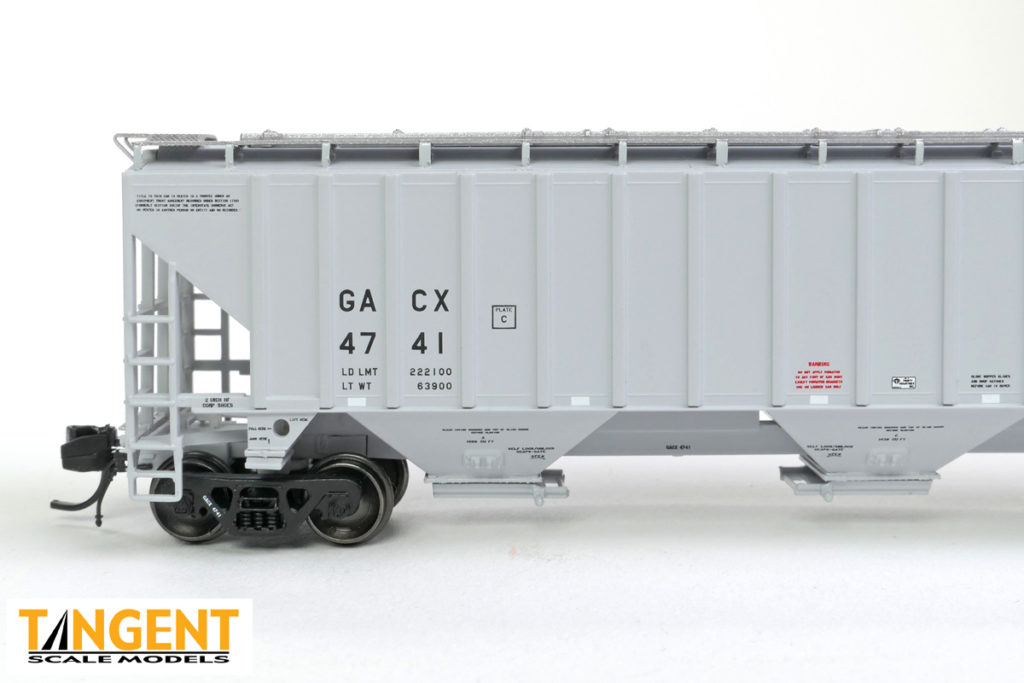 N Scale GACX "GATX Gray 2-1995" Trinity Industries Inc 4750CuFt Covered Hopper - Tangent Scale ...