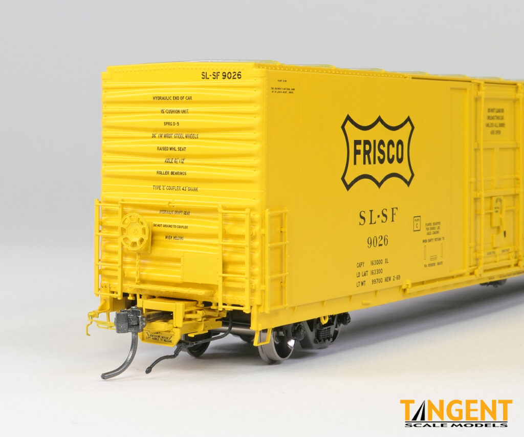 St. Louis–San Francisco Railway (SLSF) "Original Yellow 2-1969" Thrall 5,880CuFt 60' Double Plug ...