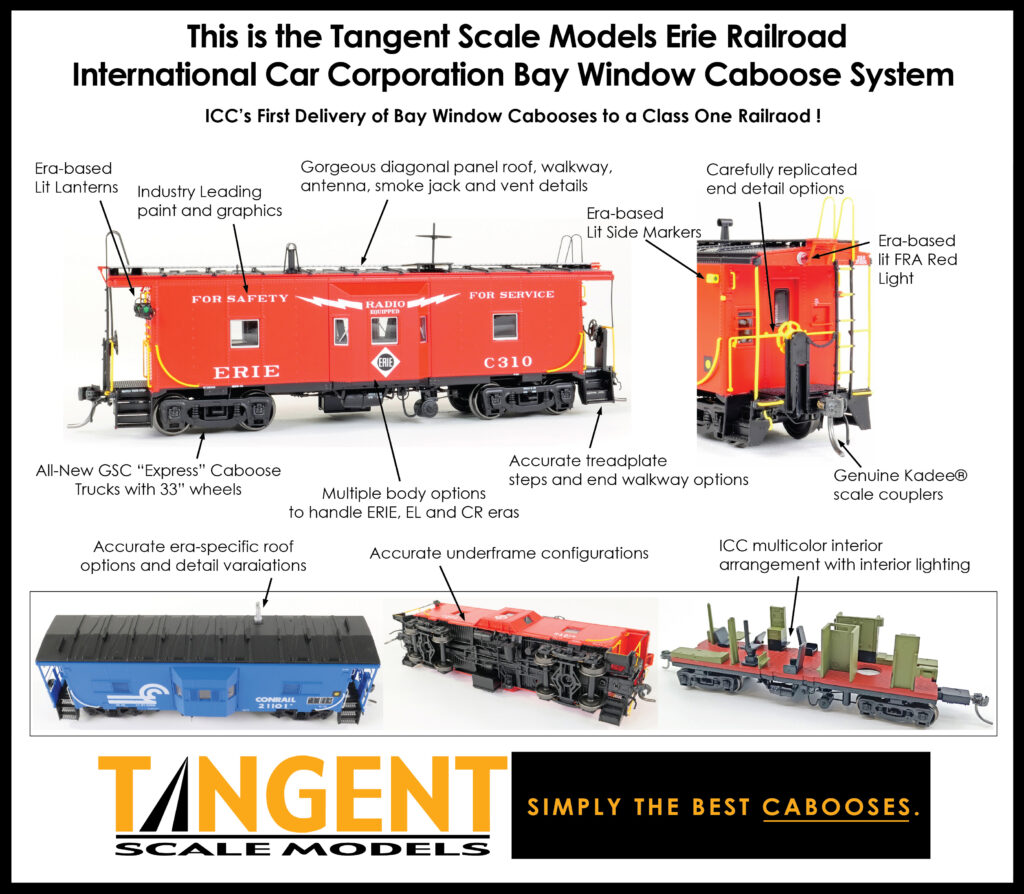 Erie ICC Bay Window Caboose - Tangent Scale Models